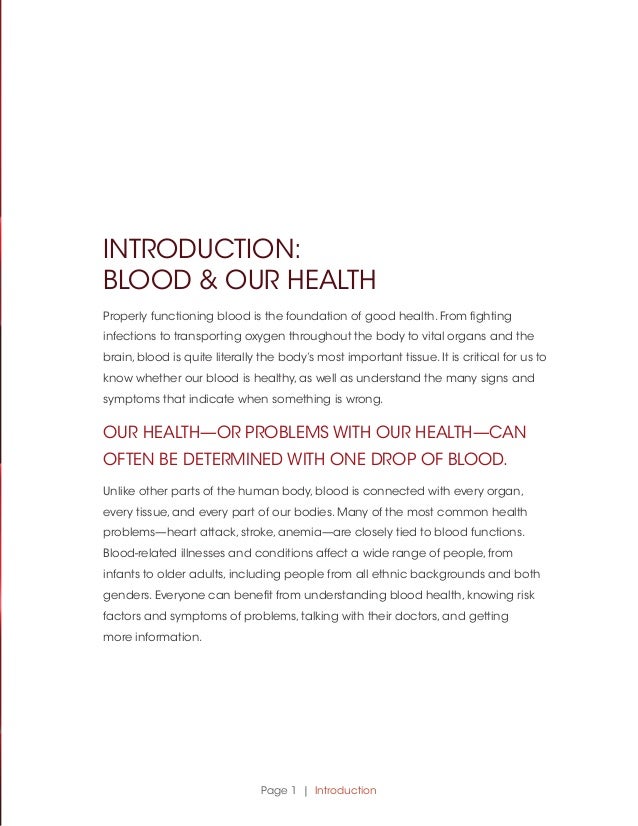 Blood detectives consumer health discussion guide