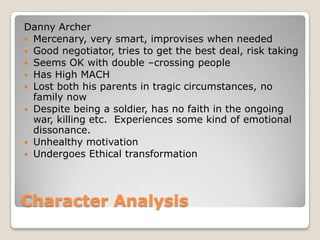 Blood diamond – a character analysis | PPTX