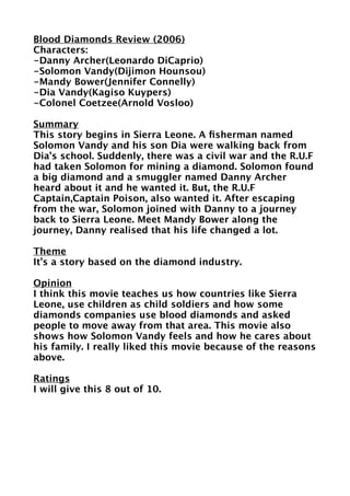 Blood diamond review | PAGES