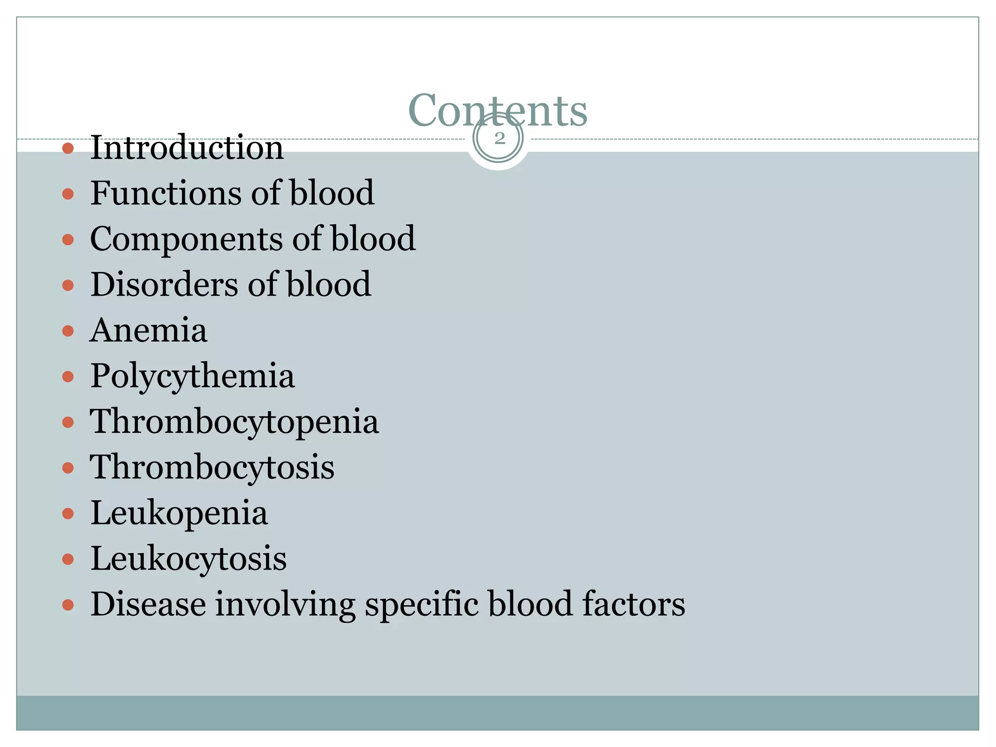 Blood disorders | PPTX