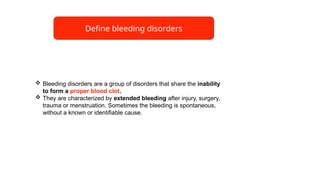 Blood disorders (3) copy.pptx types ad mangment | PPTX