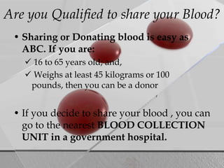 Blood donation | PPTX