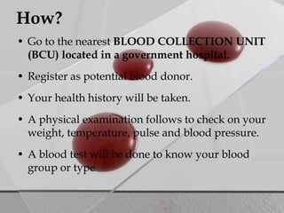 Blood donation | PPTX | Blood Disorders | Diseases and Conditions