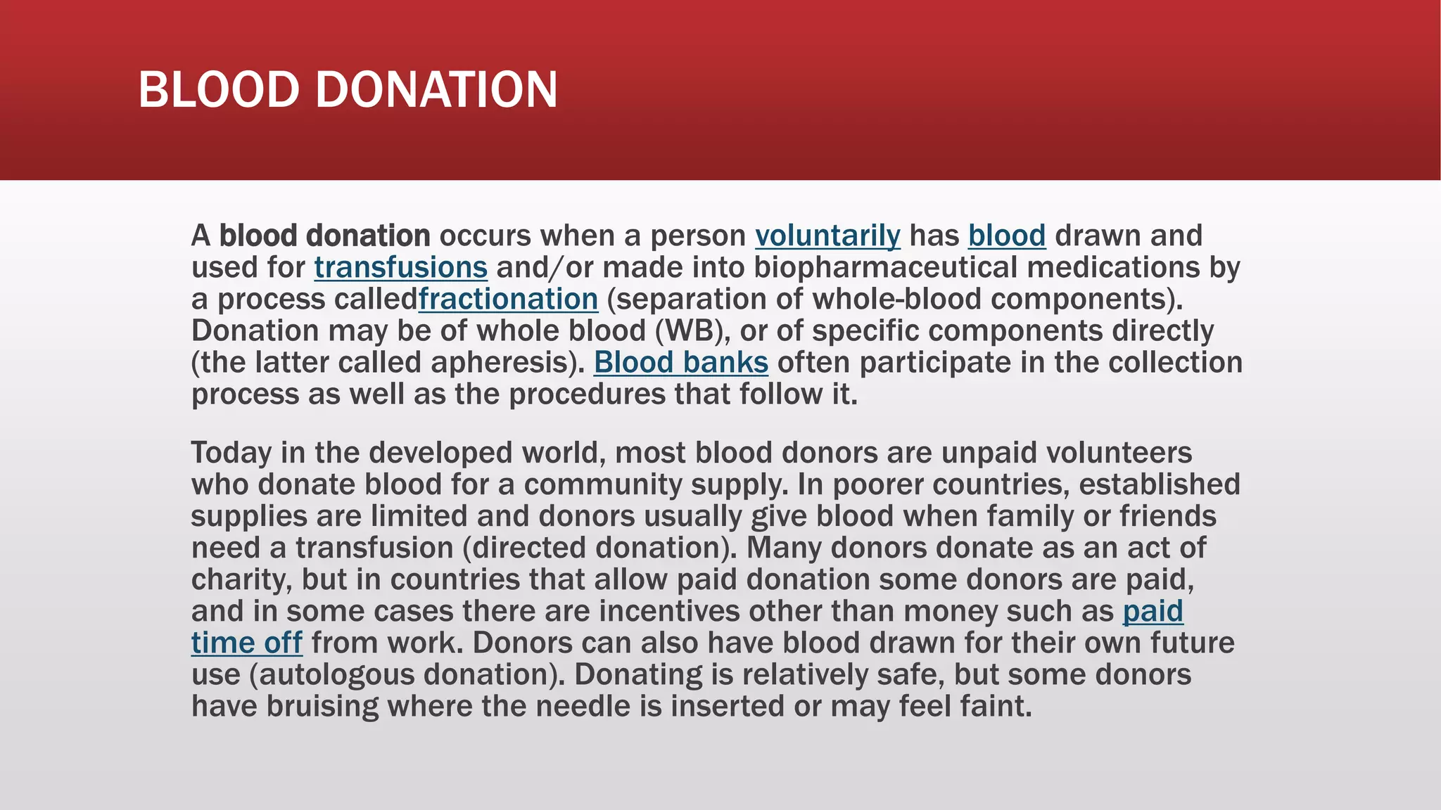 Blood donation | PPTX