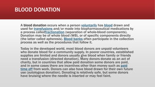 Blood donation | PPTX