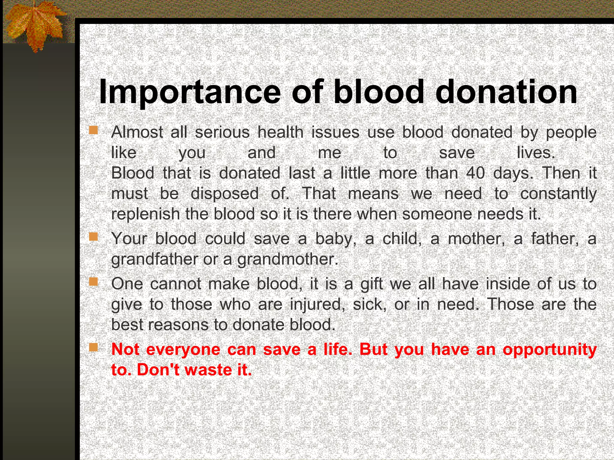 Blood donation | PPT