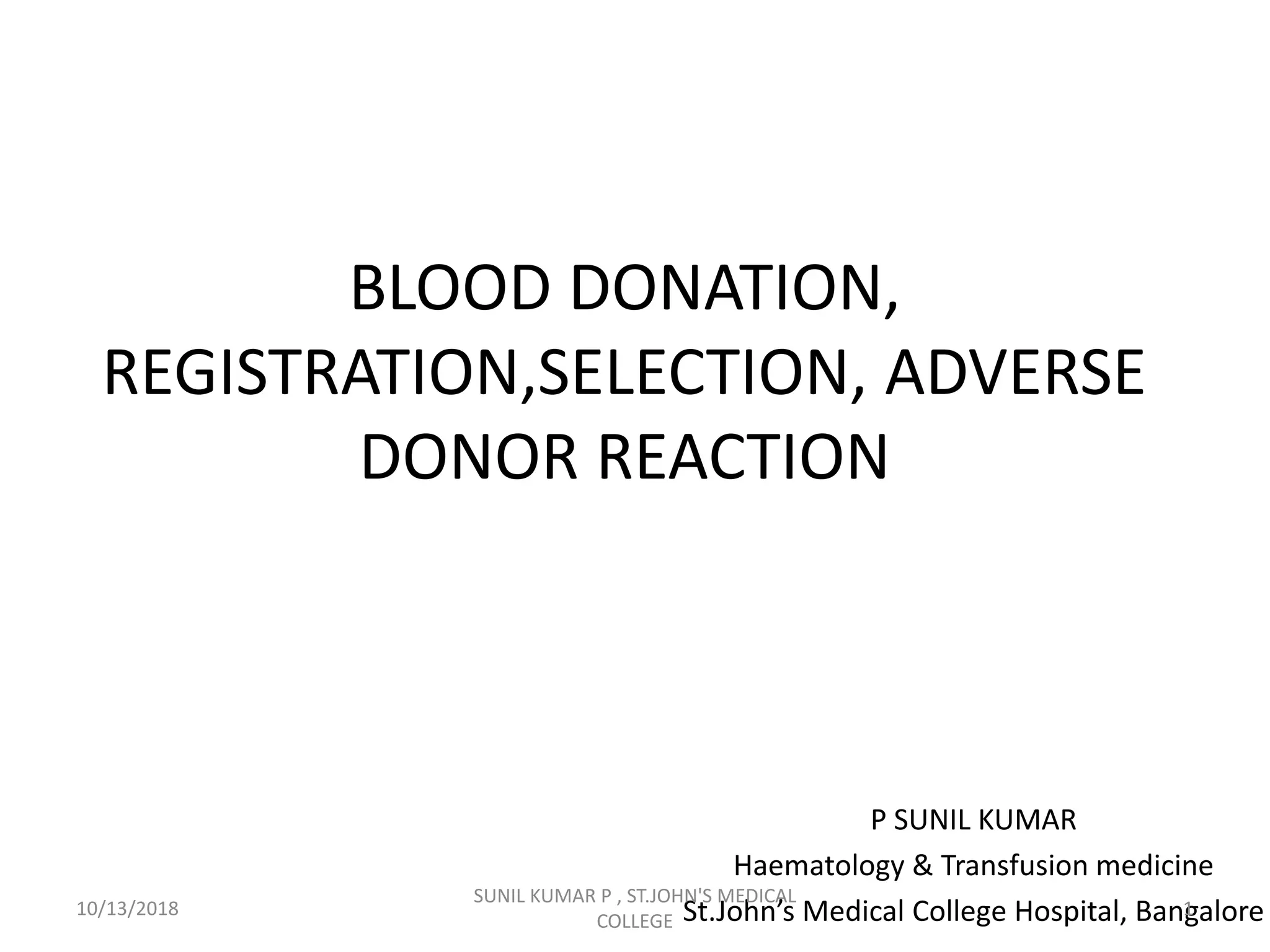 Blood donation | PPT