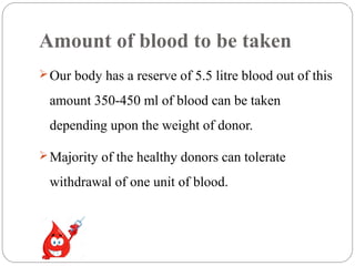 Blood donation Importance | PPT