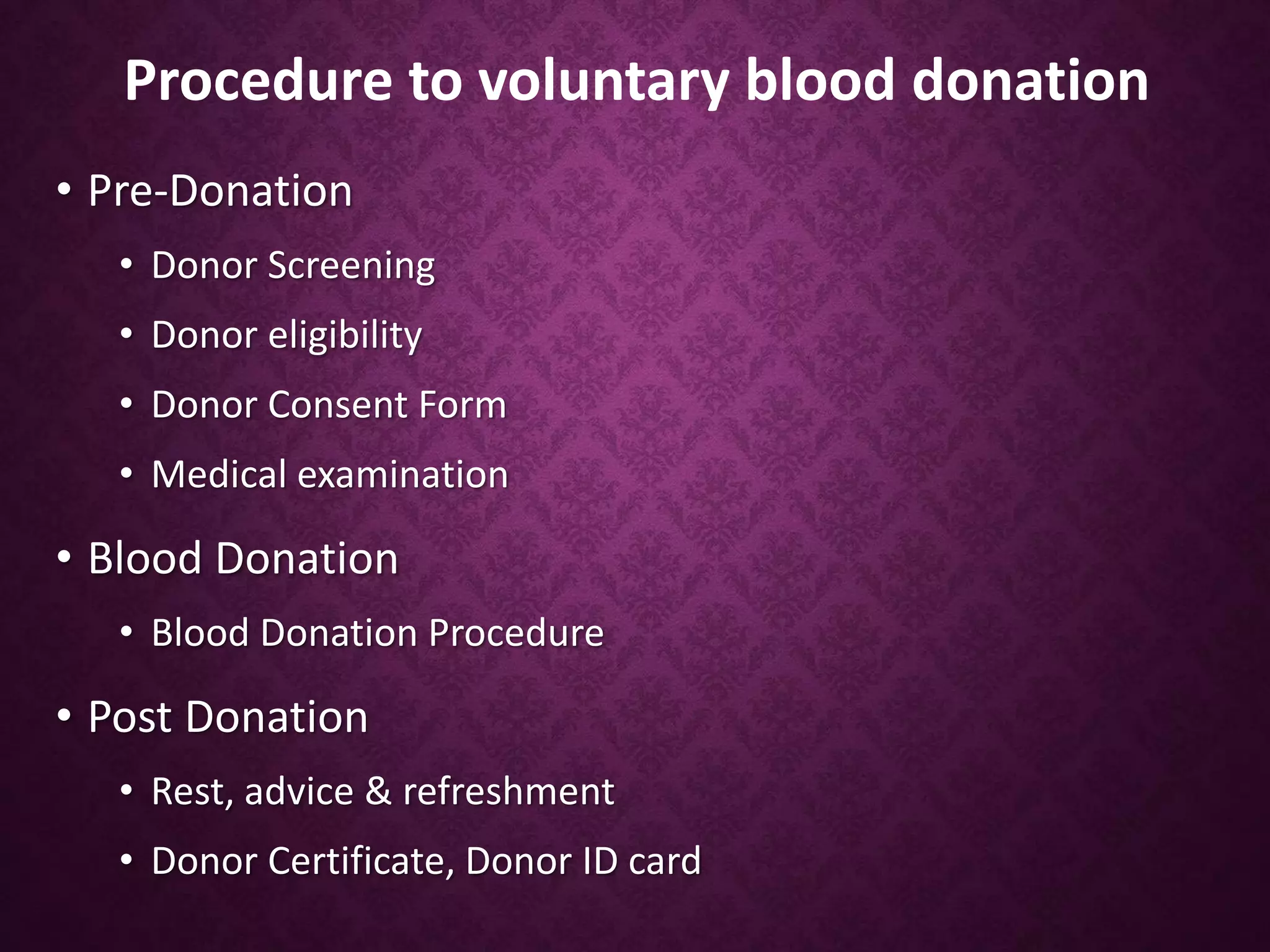 Blood donation | PPTX