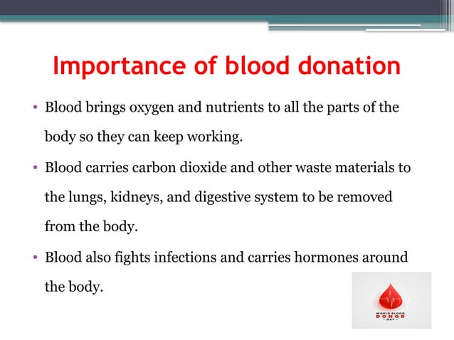 A ppt showing why blood donation is important | PPTX