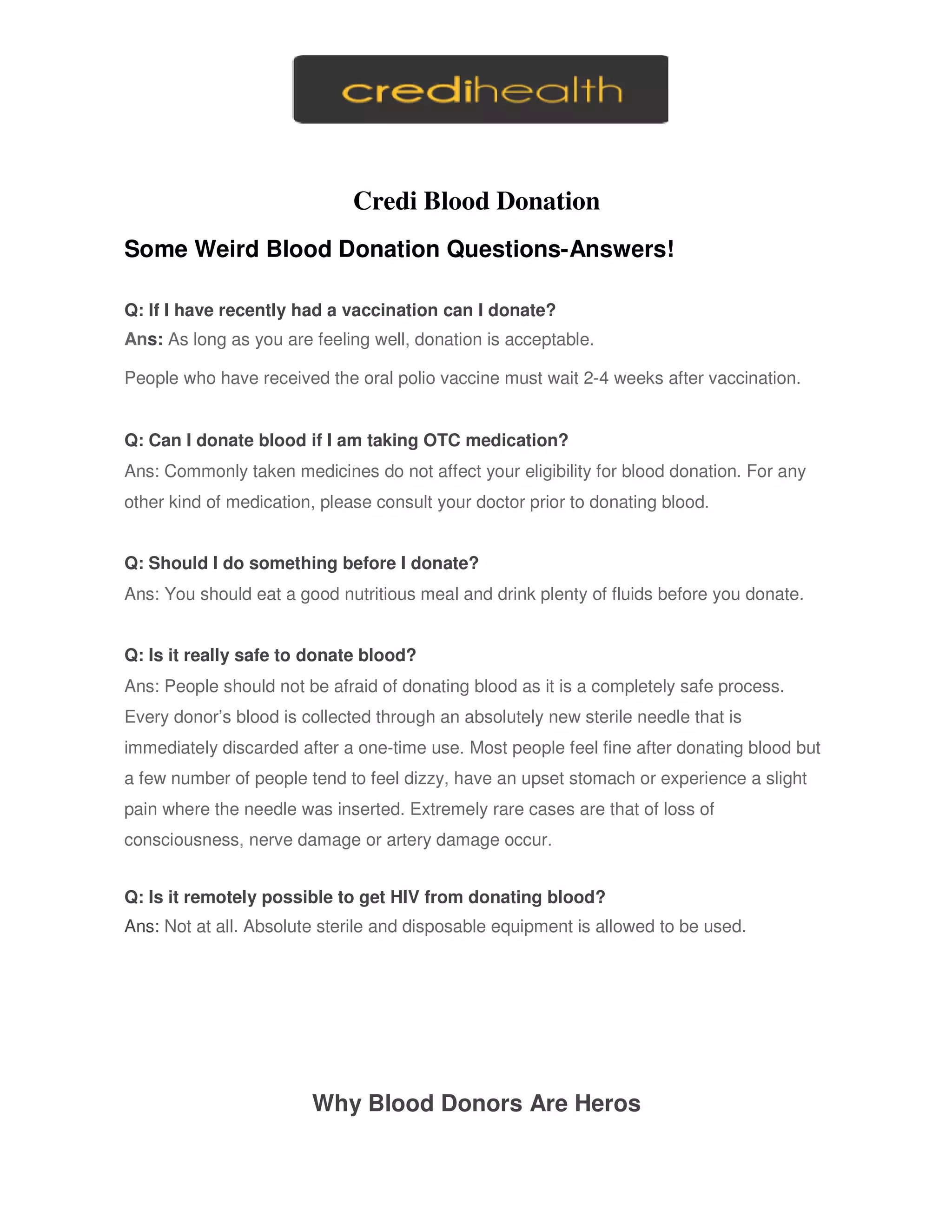 Blood donation | PDF