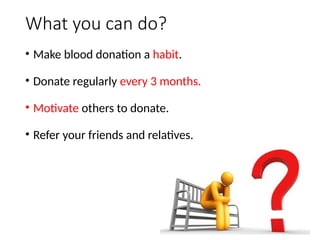Blood donation awareness Dr Manju's speak.pptx