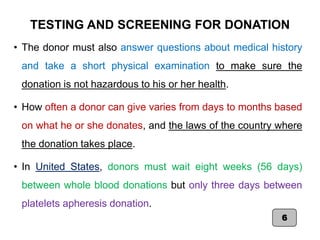 Blood donation & selection of donor | PDF