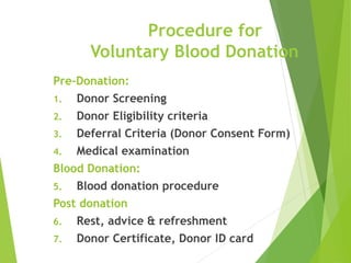 Blood donation ss | PPTX