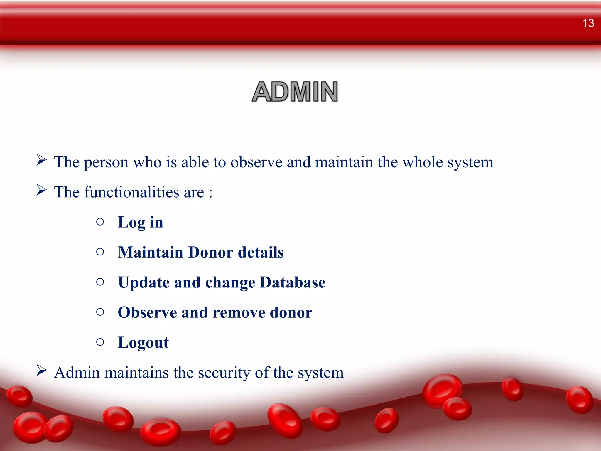 Blood donor managment system | PPT