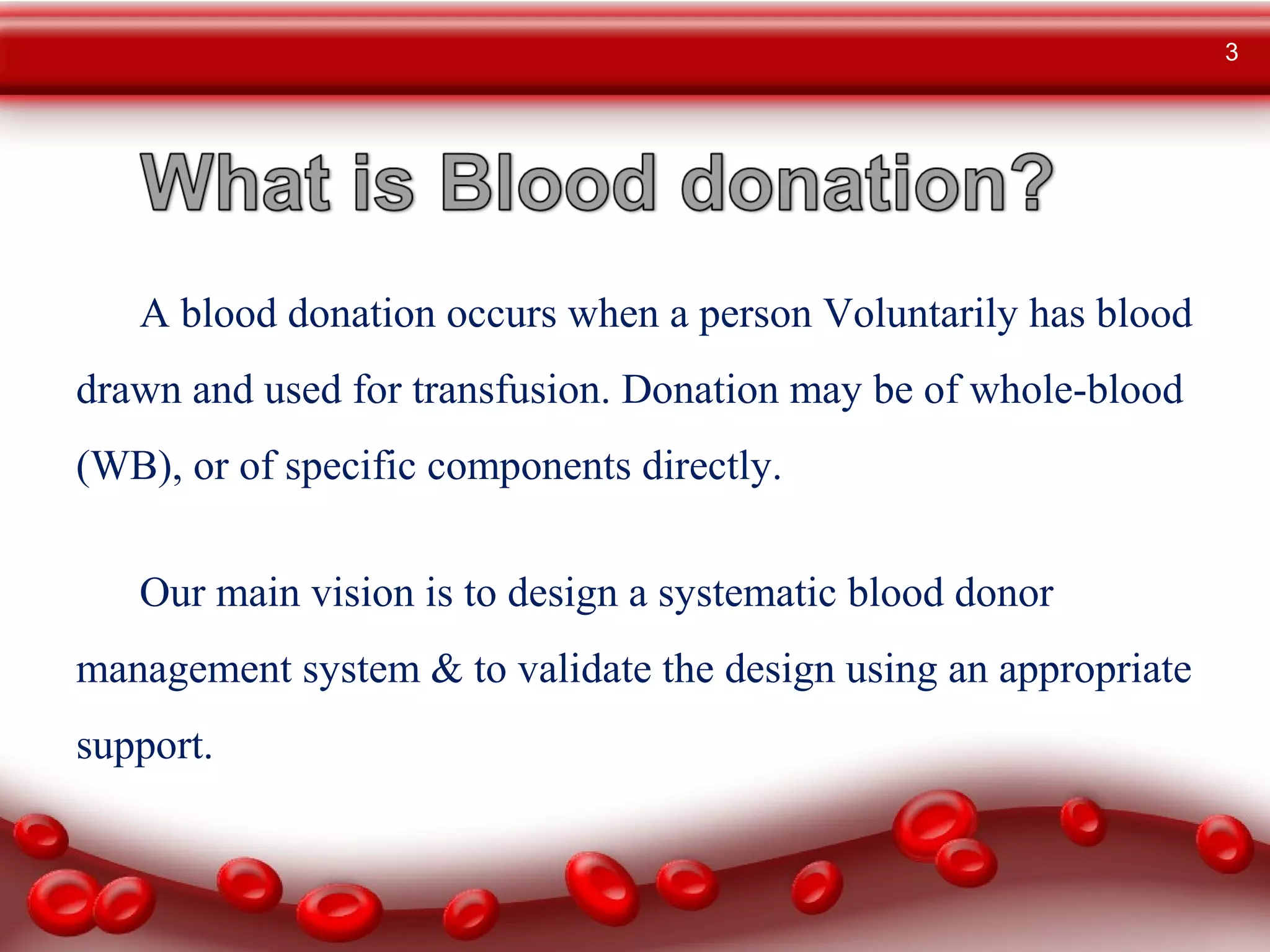 Blood donor managment system | PPT