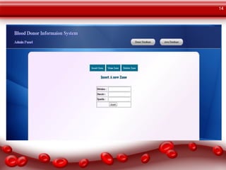 Blood donor managment system | PPT