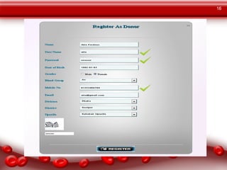 Blood donor managment system | PPT