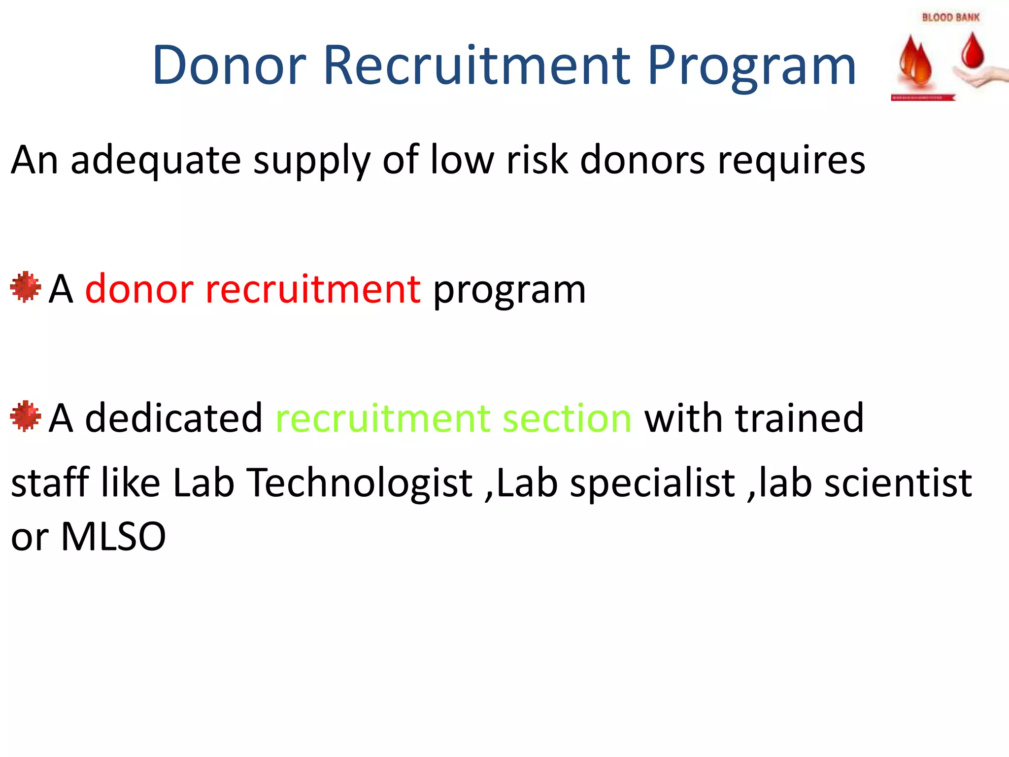 Blood donor selection | PPTX