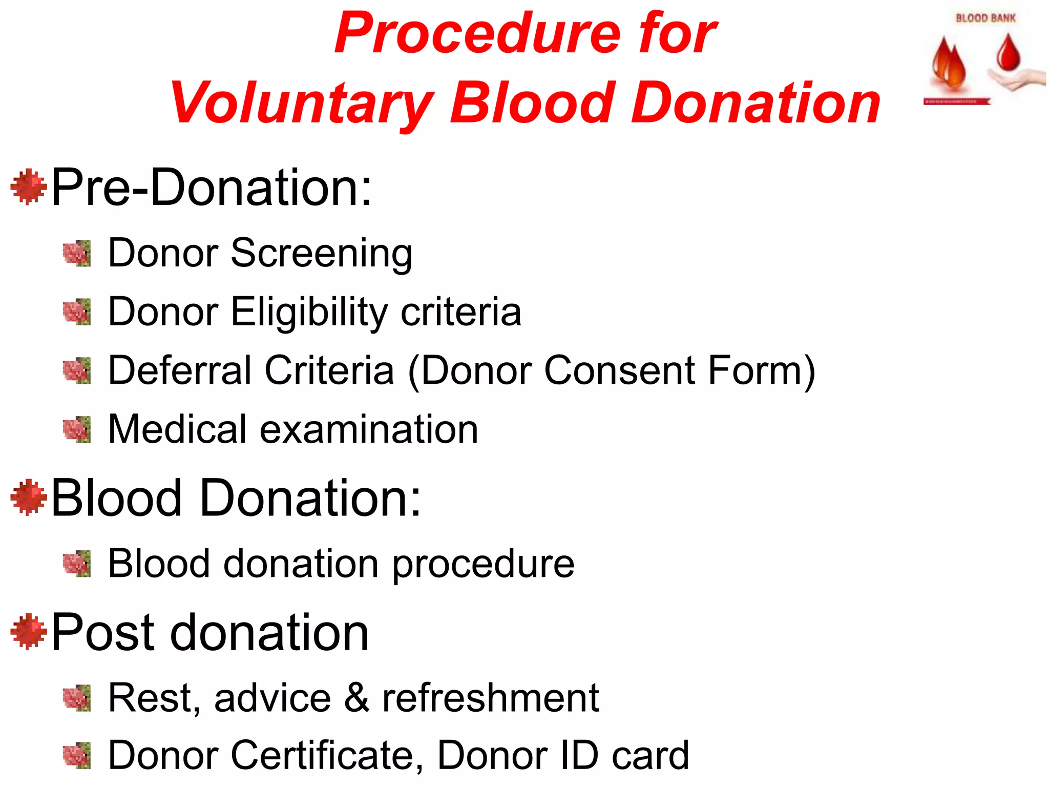 Blood donor selection | PPTX
