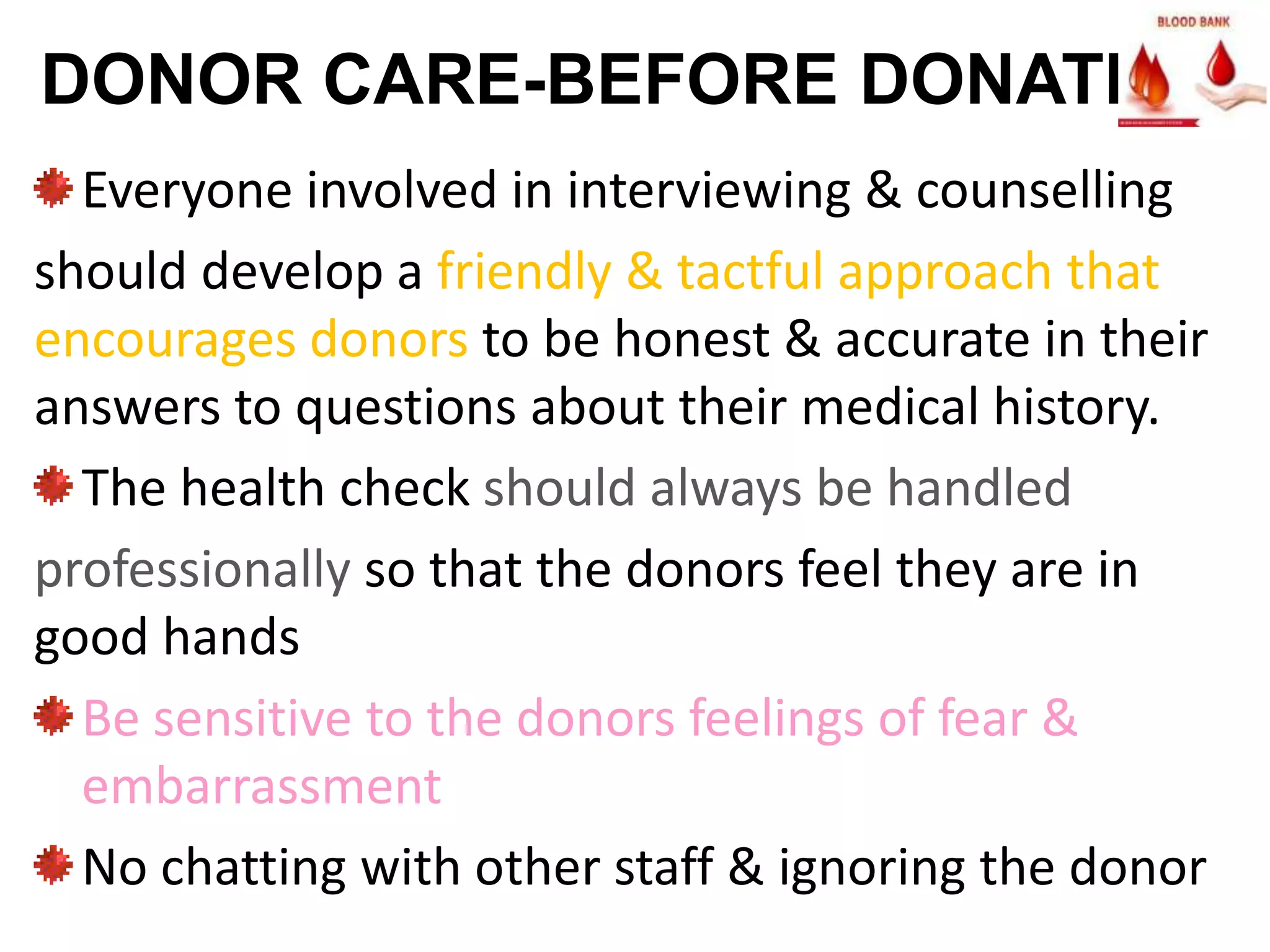 Blood donor selection | PPTX | Blood Disorders | Diseases and Conditions