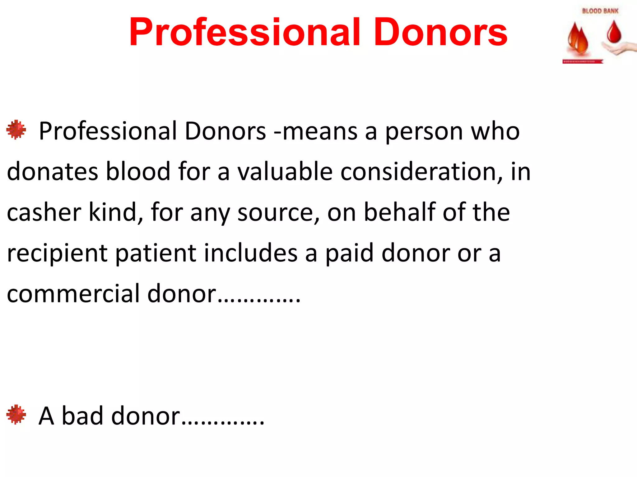 Blood donor selection | PPTX