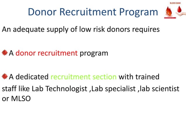 Blood donor selection | PPTX | Blood Disorders | Diseases and Conditions