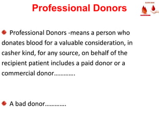Blood donor selection | PPTX