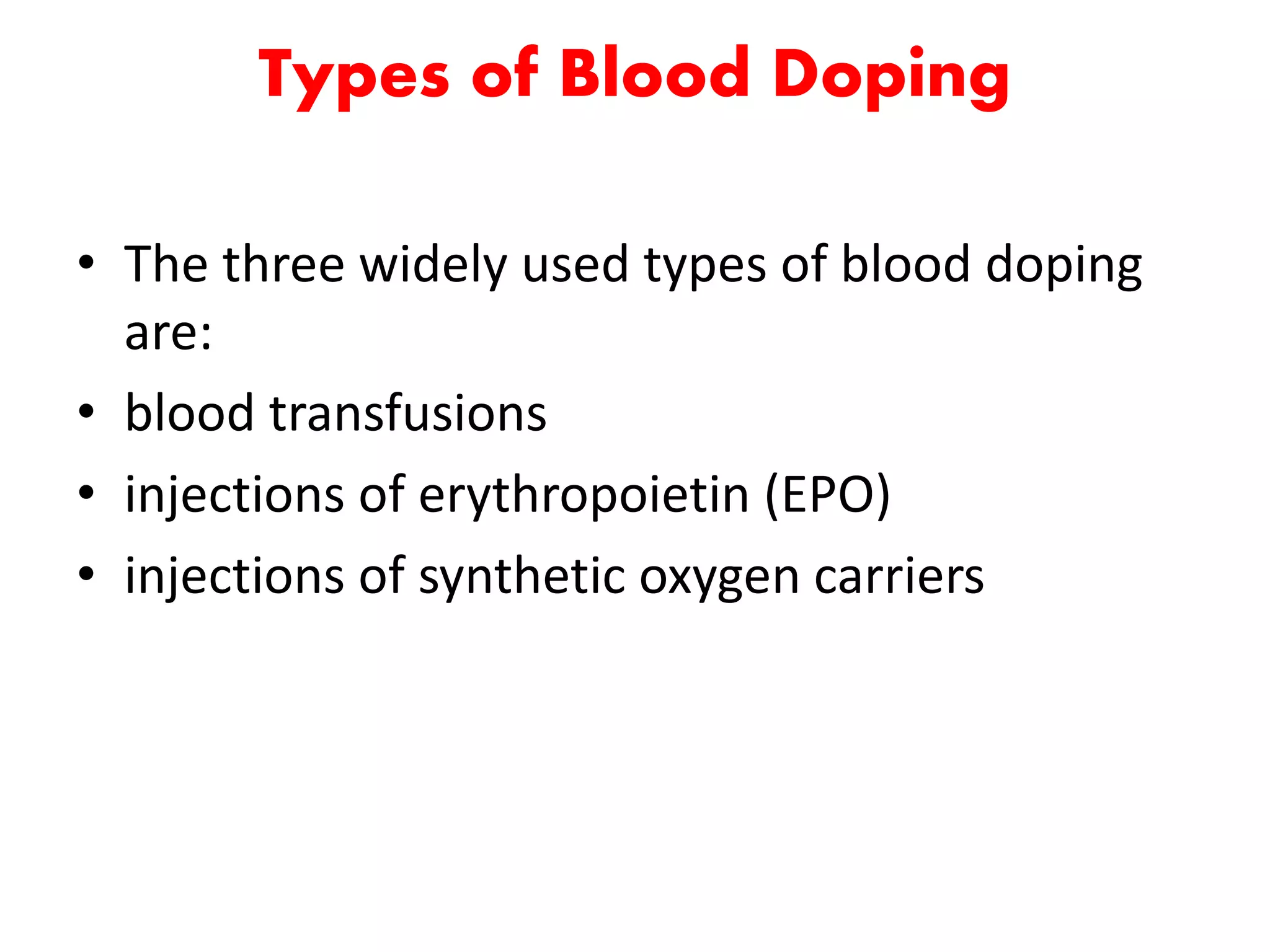 Blood Doping in Athletics | PPTX