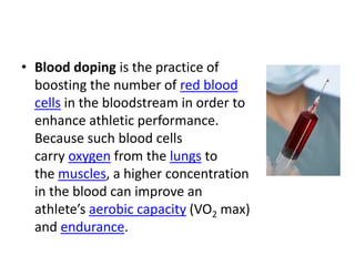Blood Doping in Athletics | PPTX