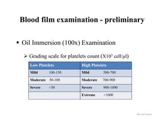 Blood film preparation and reporting | PDF