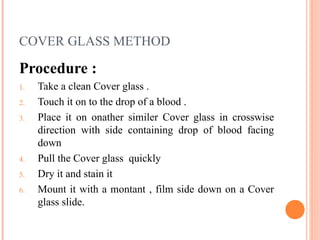 Blood Film Preparation and Staining preparation | PPTX