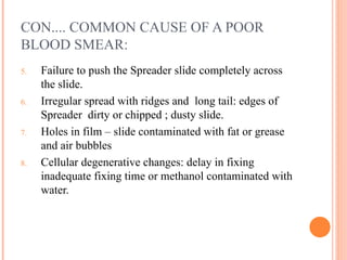 Blood Film Preparation and Staining preparation | PPTX