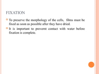 Blood Film Preparation and Staining preparation | PPTX