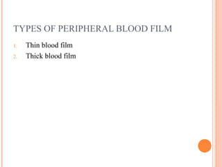 Blood Film Preparation and Staining preparation | PPTX