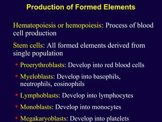 Blood formation and composition | PPT
