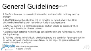 Blood flow restriction lecture | PPTX