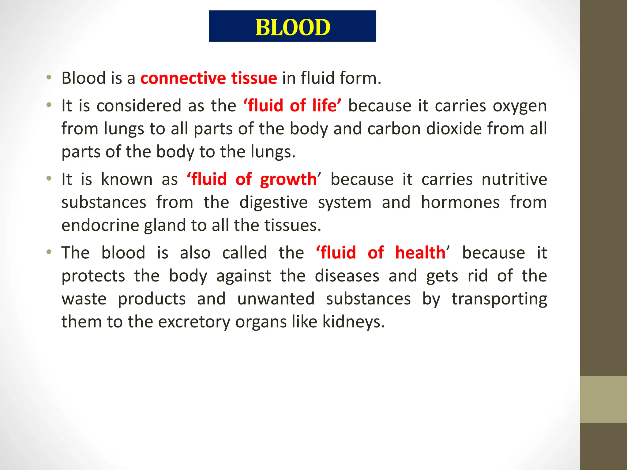 B;LOOD COMPOSITION AND FUNCTIOS AND DIFFERENT FORMED ELEMENTS | PPT