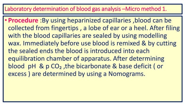 Blood gas analyser & blood gas analysis with clinical significancee | PPT