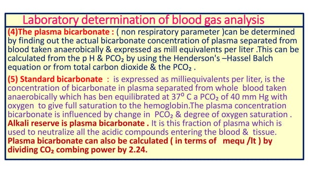 Blood gas analyser & blood gas analysis with clinical significancee ...