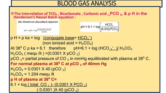 Blood gas analyser & blood gas analysis with clinical significancee ...