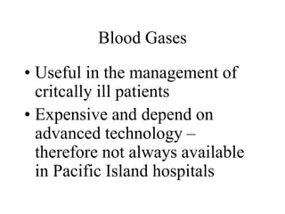 Blood Gases Laboratory Class Year 4 and Year 5 | PPT