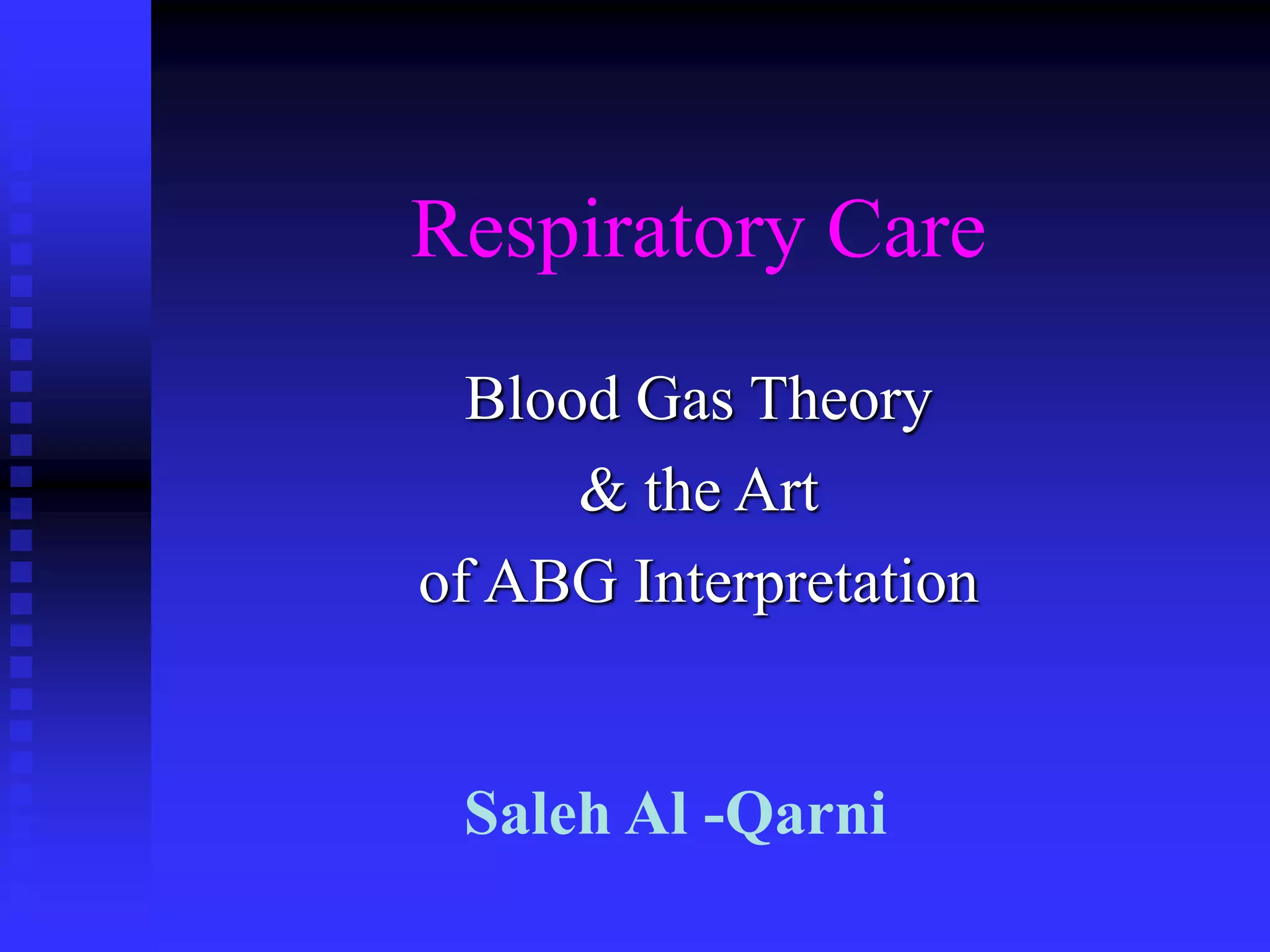Blood gas interpretation | PPT