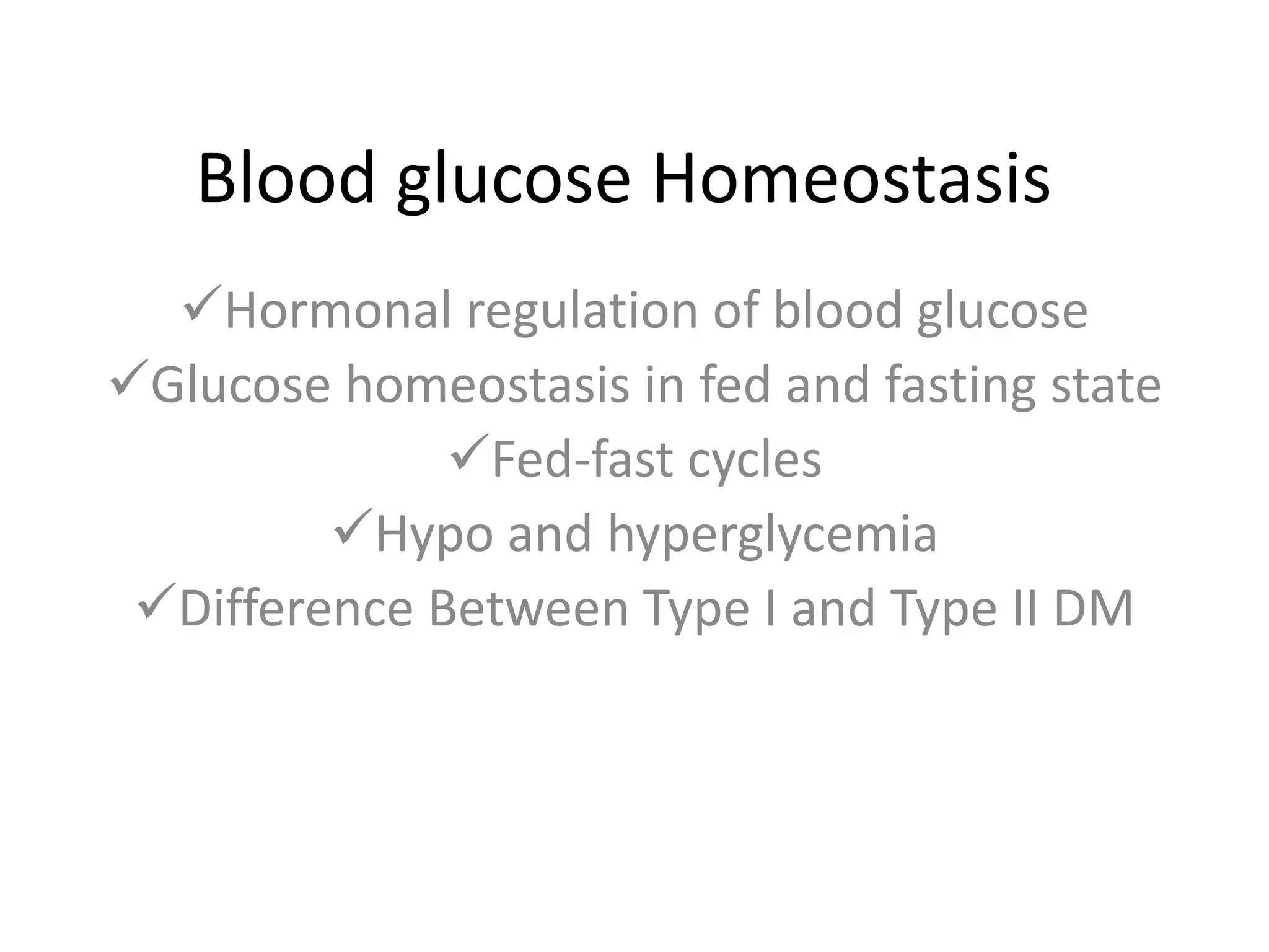 Blood glucose homeostasis | PPTX