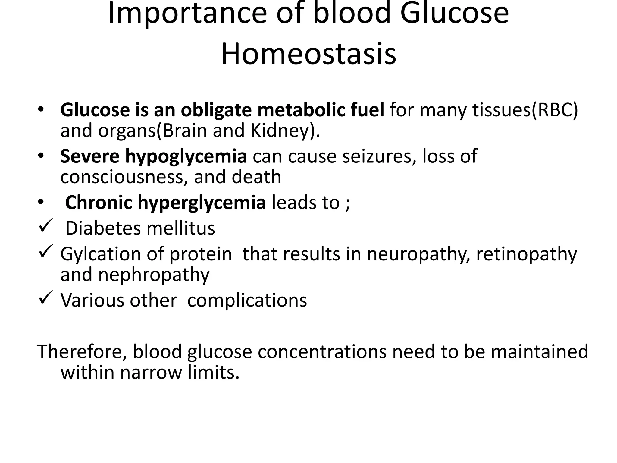 Blood glucose homeostasis | PPTX