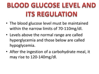 Blood glucose level | PPTX