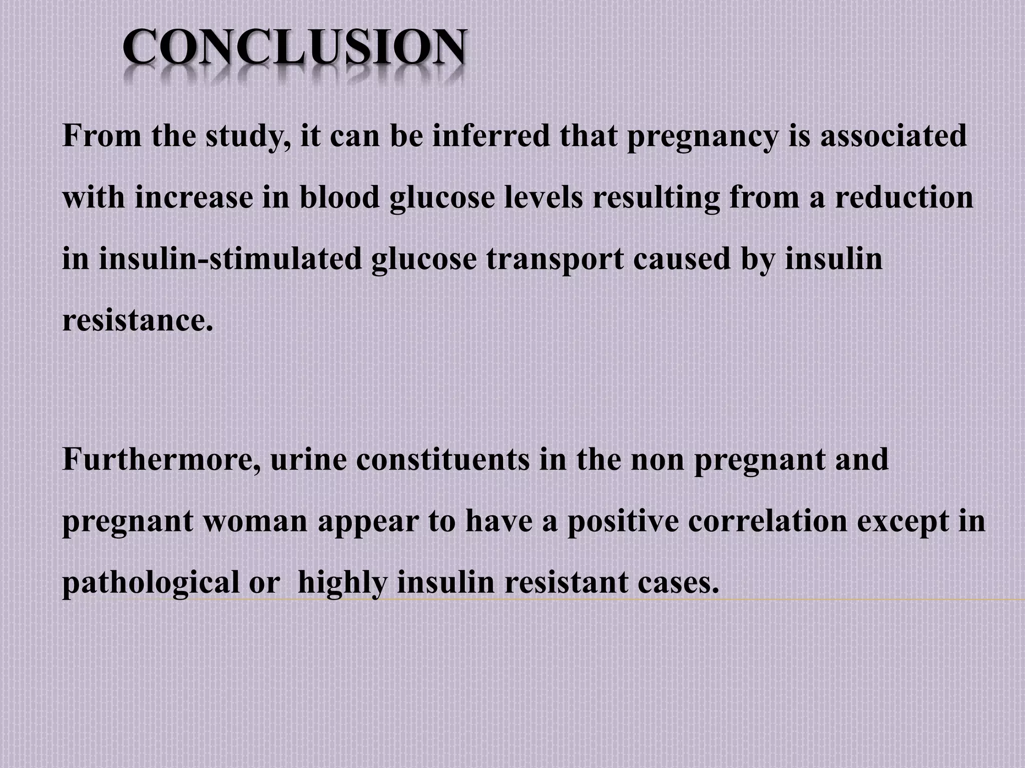 Blood glucose levels and urinalysis in the three trimesters of ...