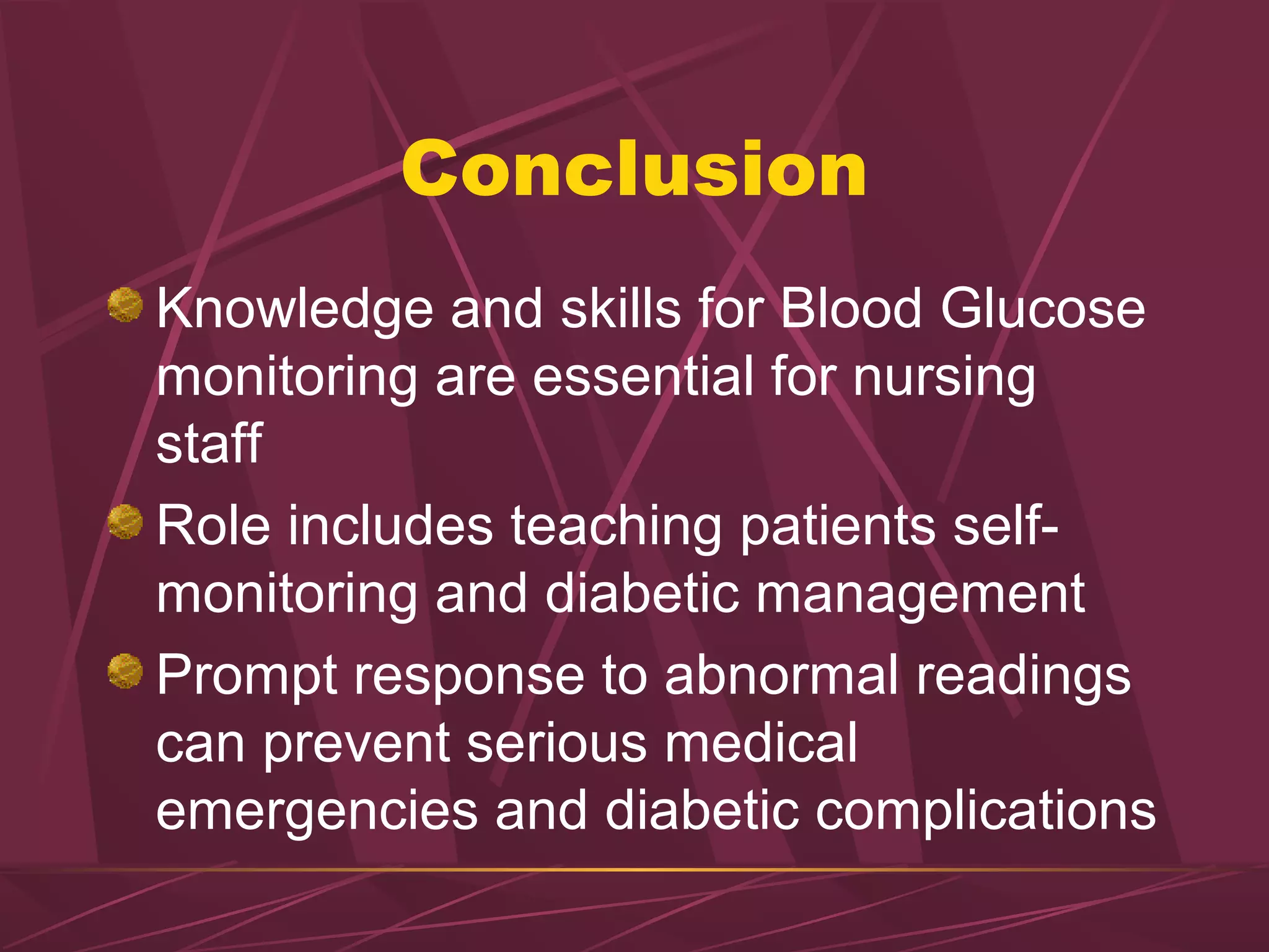 Blood glucose monitoring | PPT