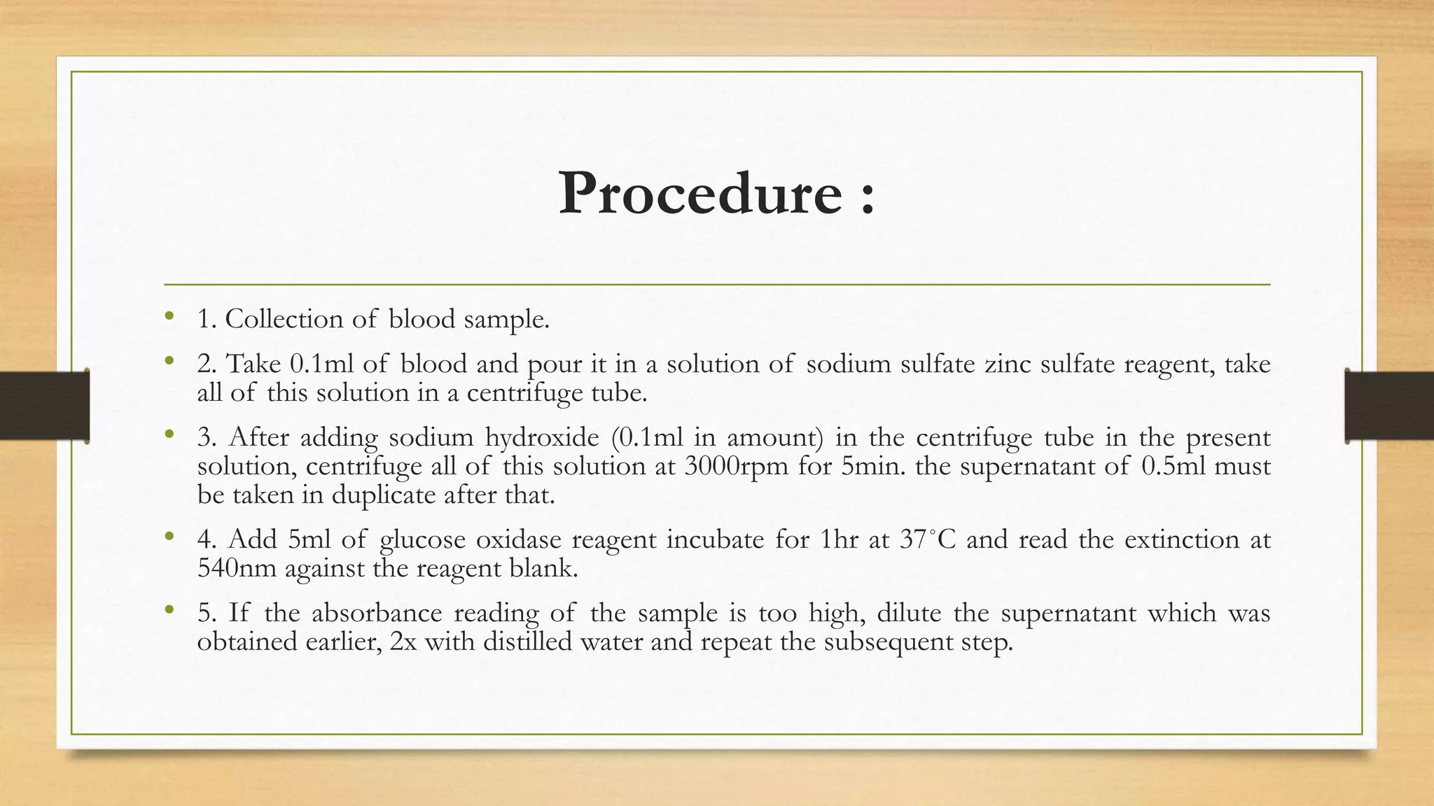 Blood glucose test | PPTX