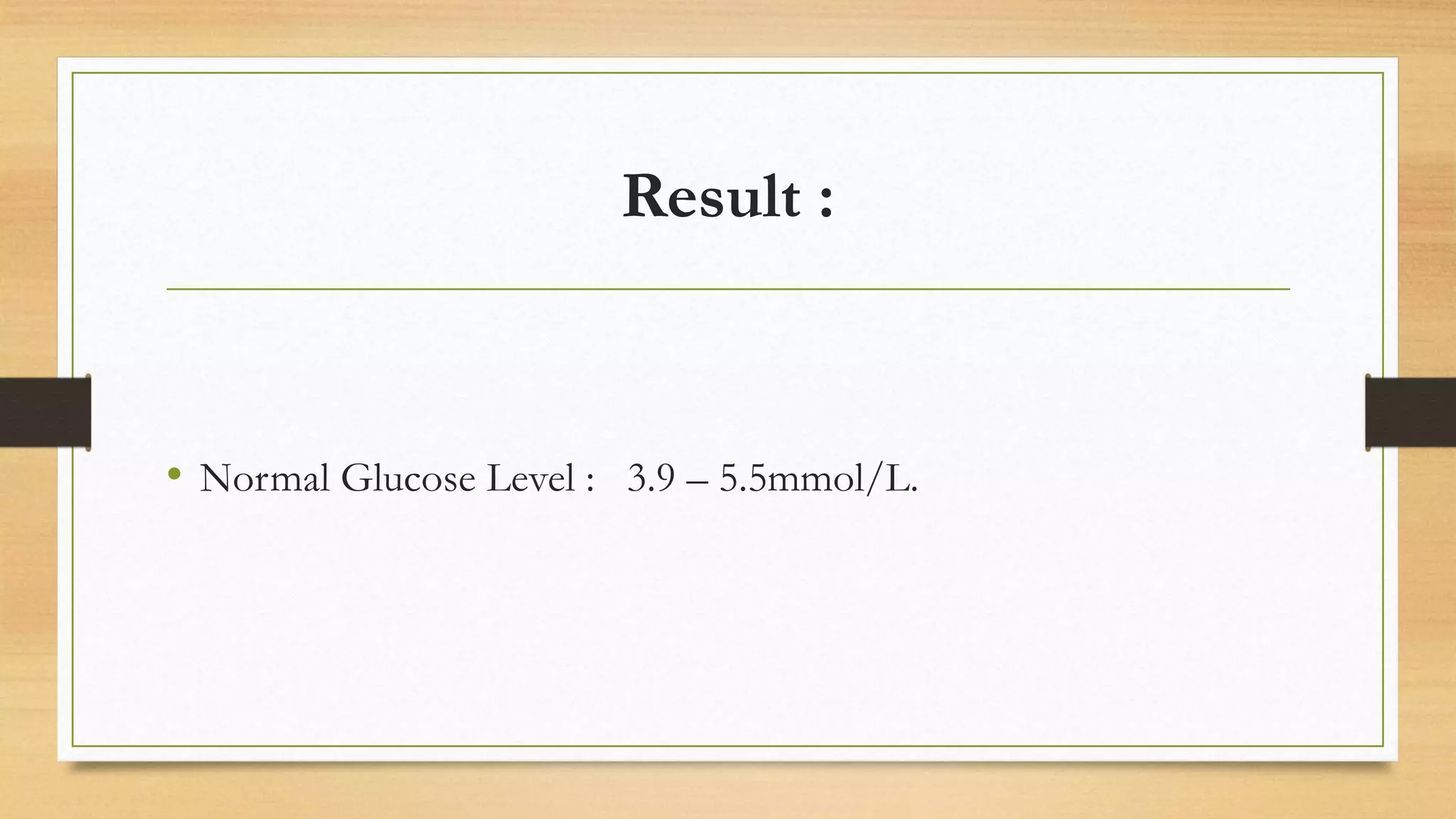 Blood glucose test | PPTX